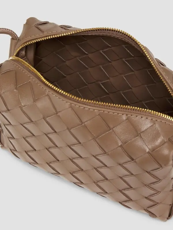 Bottega Veneta Loop Leather Crossbody Bag - Bark