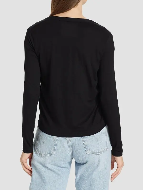 Majestic Filatures Soft Touch V-neck Cardigan - Noir