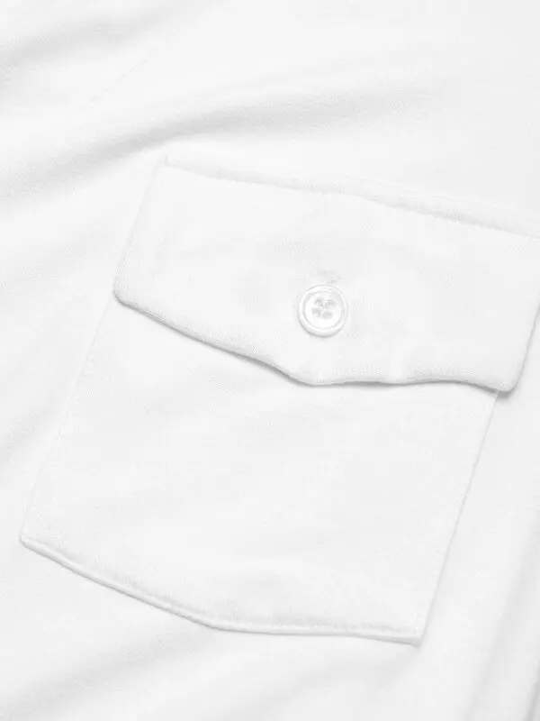 Majestic Filatures Soft Touch Long-sleeve Pocket Shirt - Blanc