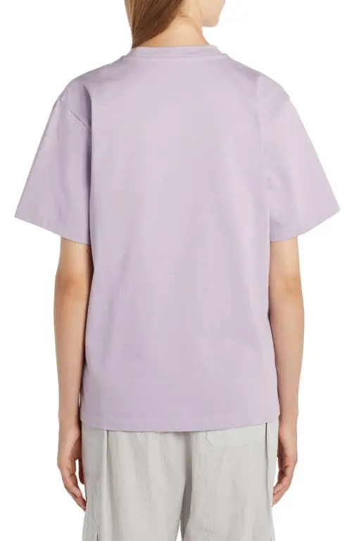 Moncler Cockerel Logo Cotton Graphic Tee - Purple