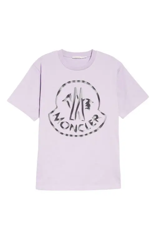 Moncler Cockerel Logo Cotton Graphic Tee - Purple