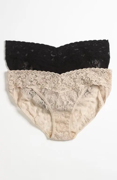 Hanky Panky Assorted 2-pack Signature Lace Vikinis - Black/chai