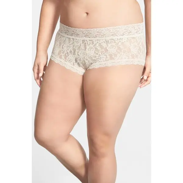 Hanky Panky Stretch Lace Boyshorts - Chai