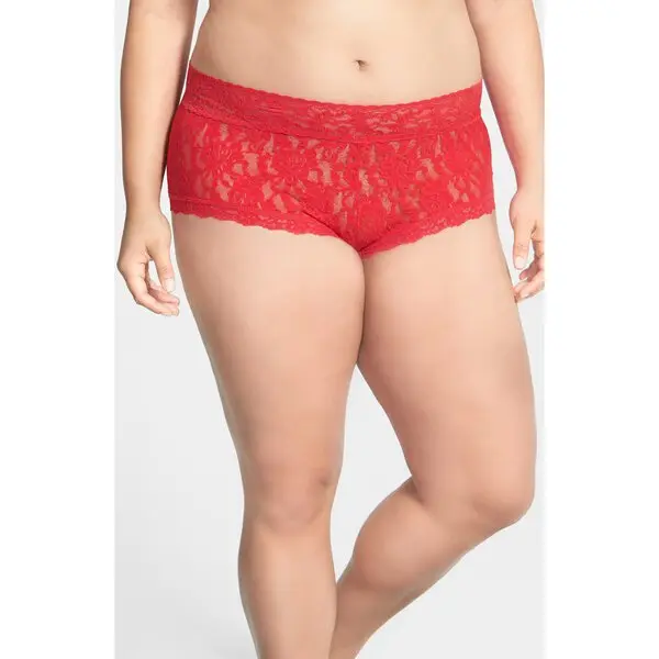 Hanky Panky Stretch Lace Boyshorts - Red