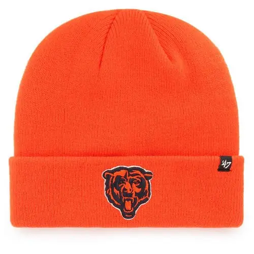 '47 Chicago Bears Secondary Basic Logo Cuffed Knit Hat - Orange