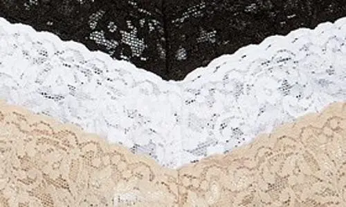 Hanky Panky 3-pack Low Rise Thong - Black/ White/ Chai