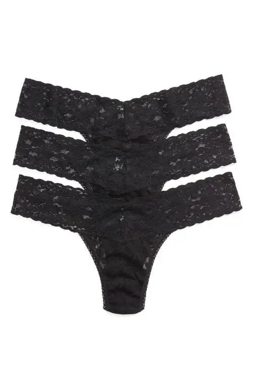 Hanky Panky 3-pack Low Rise Thong - Black