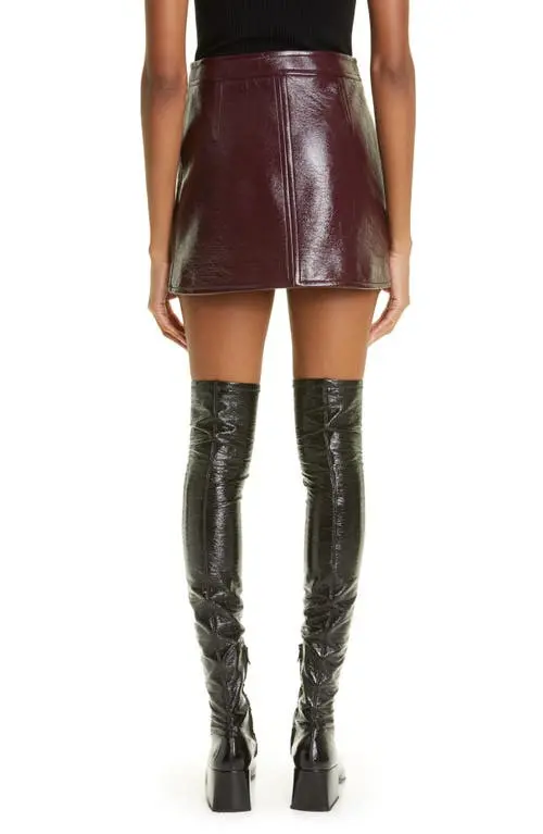 COURREGES Re-edition Vinyl Miniskirt - Burgundy