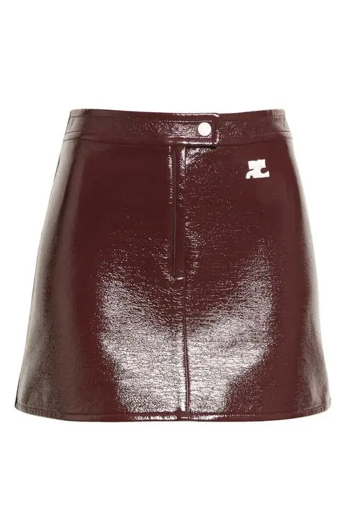 COURREGES Re-edition Vinyl Miniskirt - Burgundy