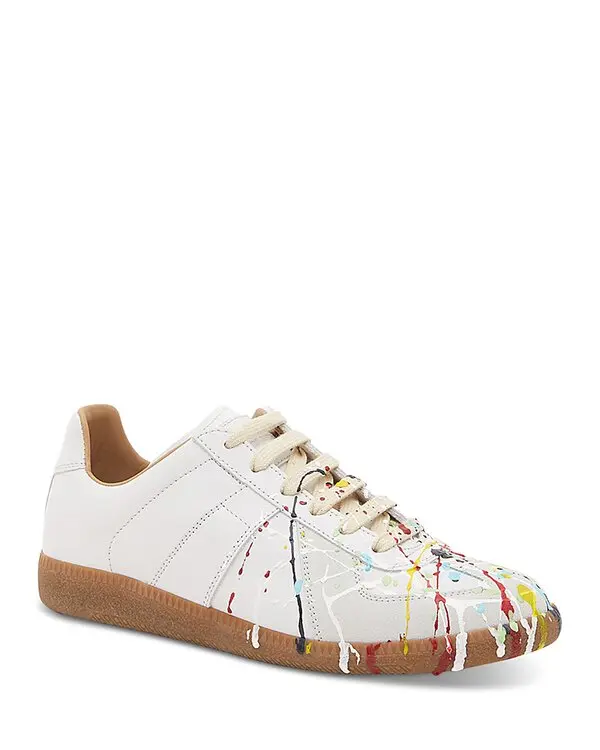 MAISON MARGIELA Lace-up Low-top Sneakers - Off White