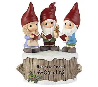 PRECIOUS MOMENTS Here We Gnome A-caroling Music Al Figurine
