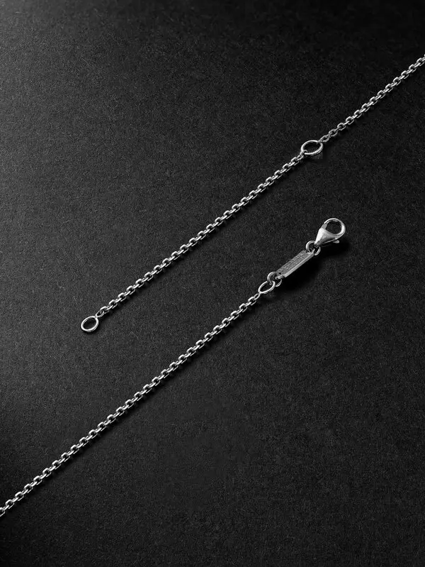 SUZANNE KALAN 18-karat White Gold, Lapis Lazuli And Diamond Pendant Necklace