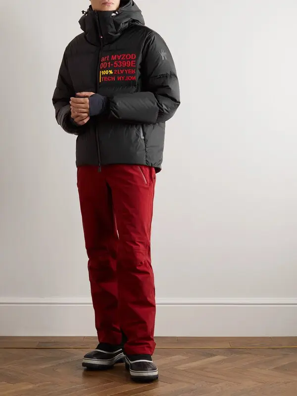 Moncler Mazod Printed Ripstop Down Ski Jacket - Black