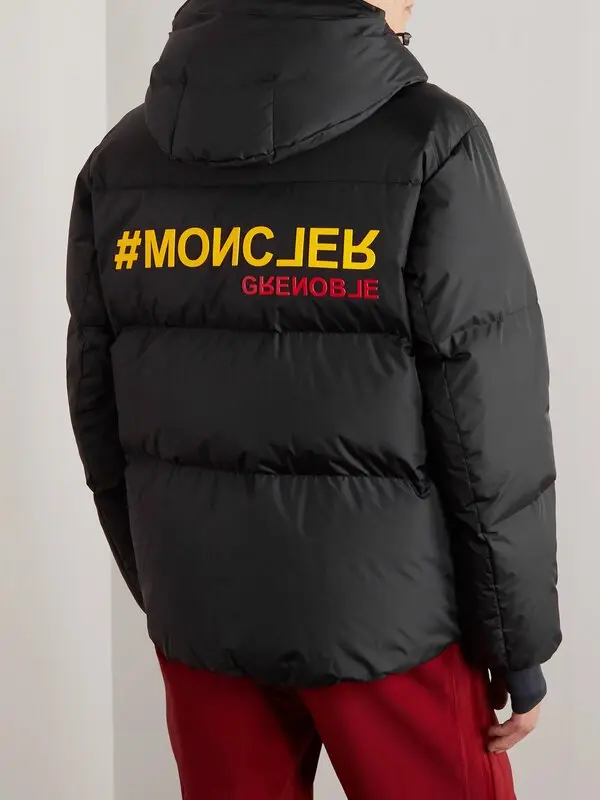 Moncler Mazod Printed Ripstop Down Ski Jacket - Black