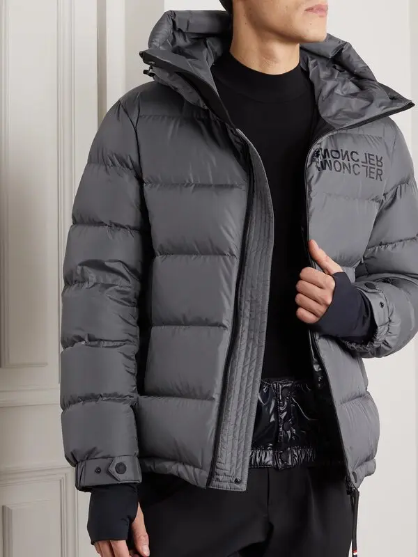 Moncler Isorno Quilted Down Ski Jacket - Gray