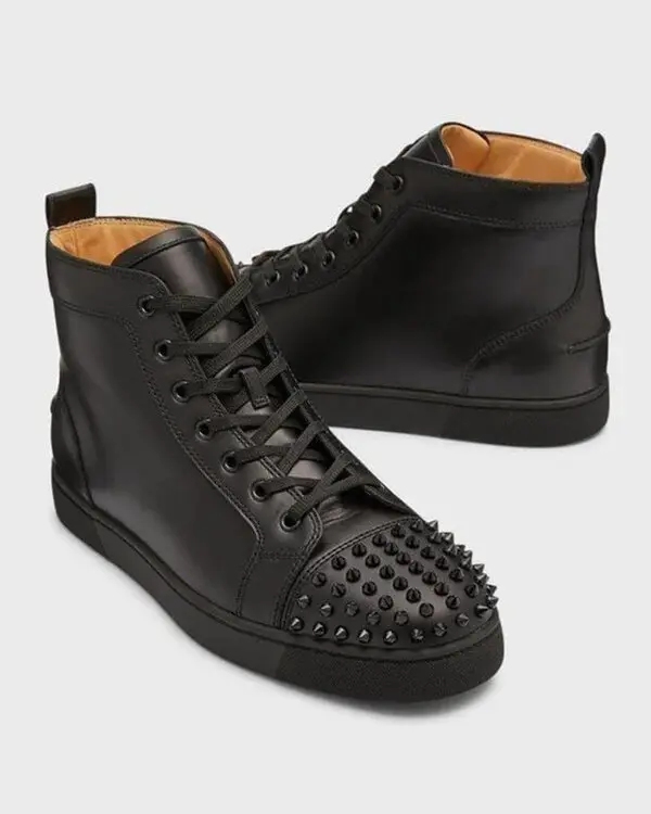 CHRISTIAN LOUBOUTIN Lou Spikes High-top Sneakers - Black