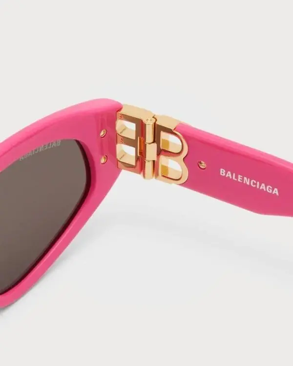 Balenciaga Bb Hinge Acetate Cat-eye Sunglasses - Pink