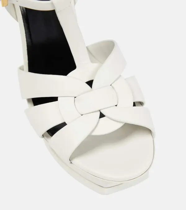 Saint Laurent Tribute 105 Leather Platform Sandals