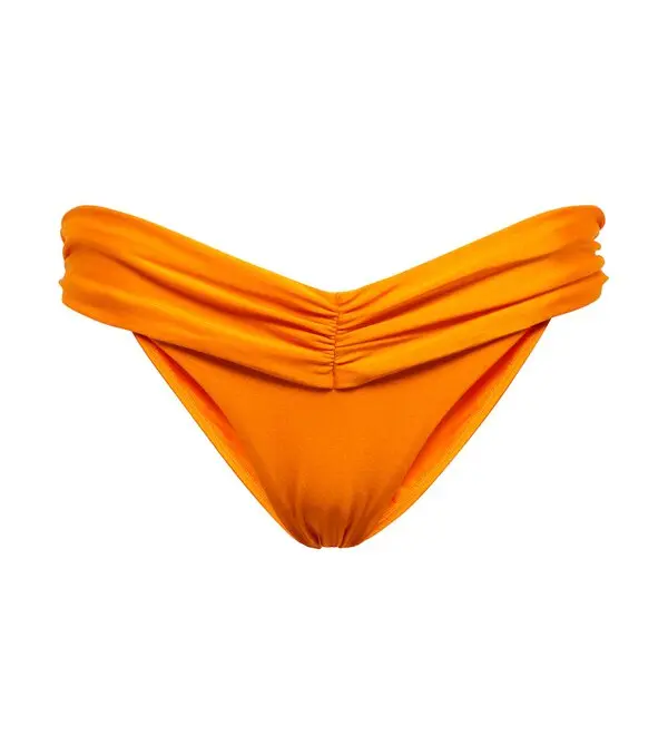 BANANHOT Jasmin Ruched Bikini Bottoms - Orange