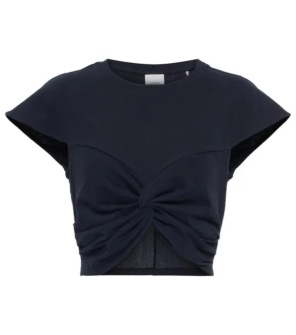 Isabel Marant Étoile Zineae Cotton Jersey Crop Top