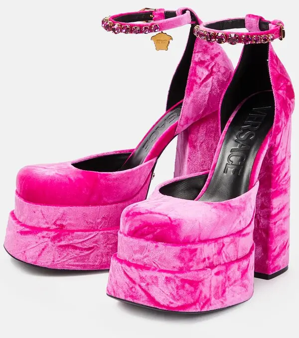 Versace Medusa Aevitas Platform Pumps - Pink