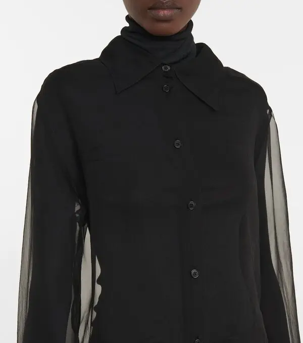 THE ROW Alastor Silk Organza Blouse