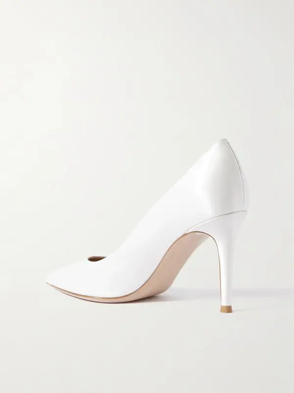 GIANVITO ROSSI 85 Satin Pumps - White