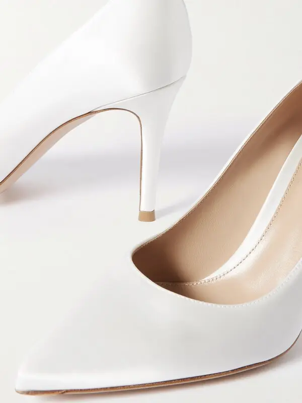 GIANVITO ROSSI 85 Satin Pumps - White