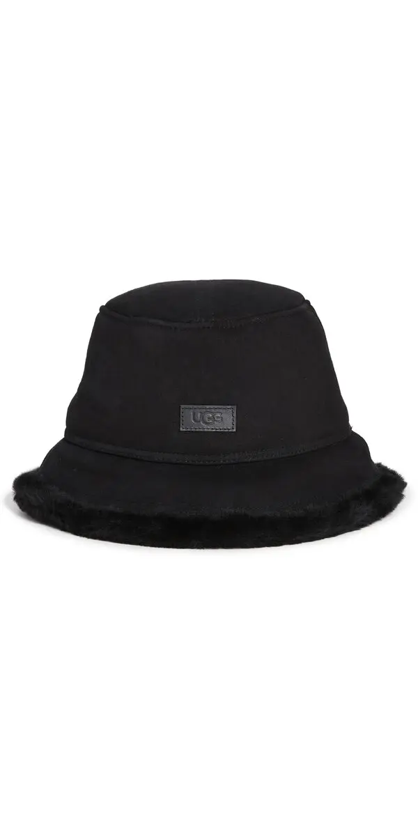 UGG Sheepskin Bucket Hat - Black