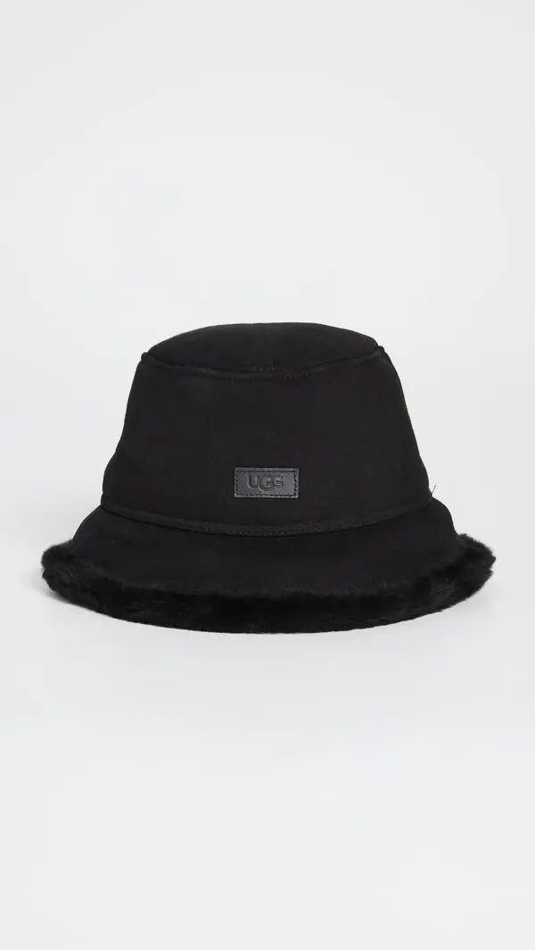 UGG Sheepskin Bucket Hat - Black
