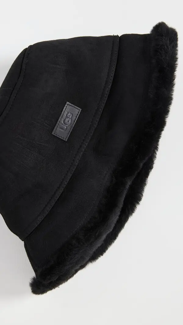 UGG Sheepskin Bucket Hat - Black