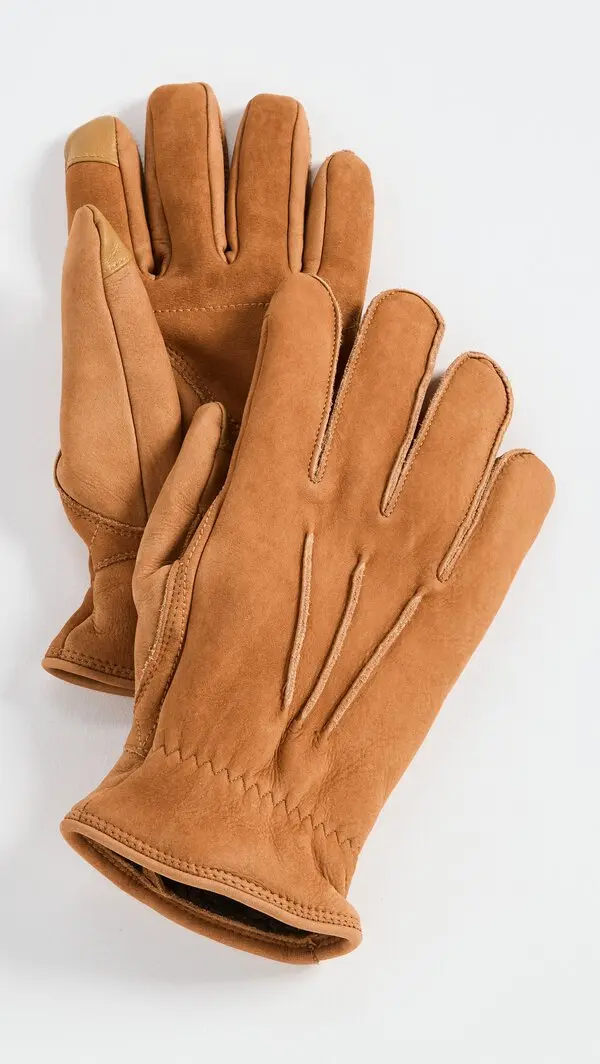 UGG Leather Gloves - Chestnut