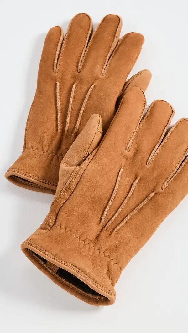 UGG Leather Gloves - Chestnut