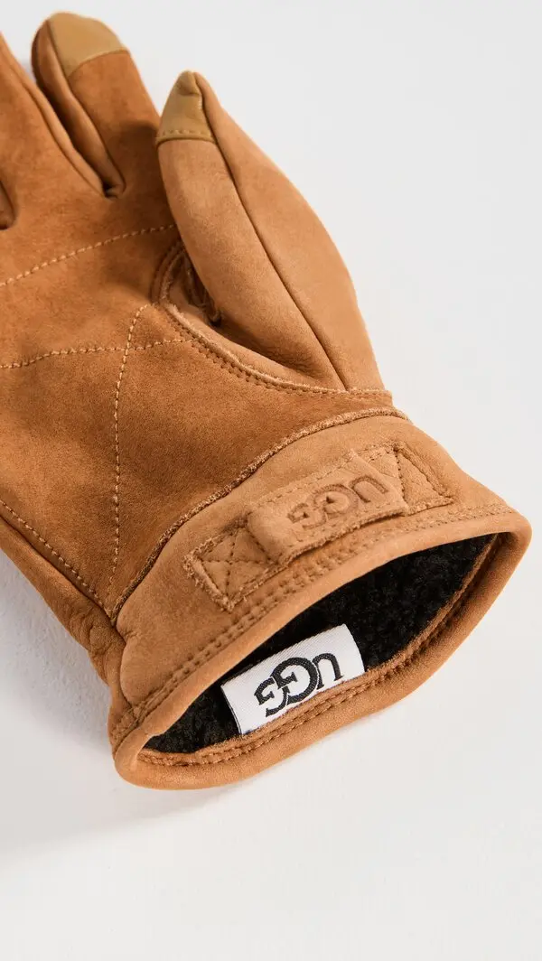UGG Leather Gloves - Chestnut
