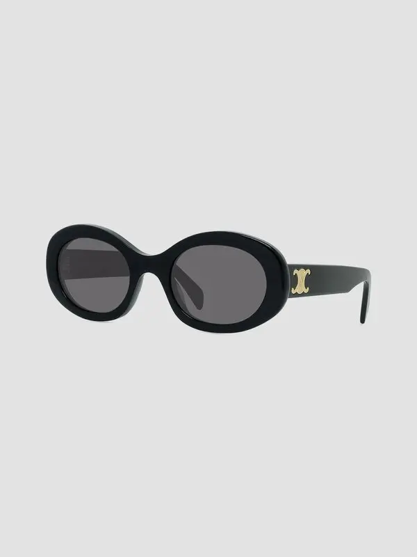 Celine Triomphe 52mm Oval Sunglasses - Black