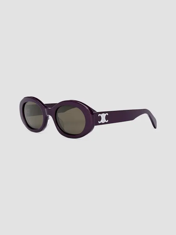 Celine Triomphe 52mm Oval Sunglasses - Violet