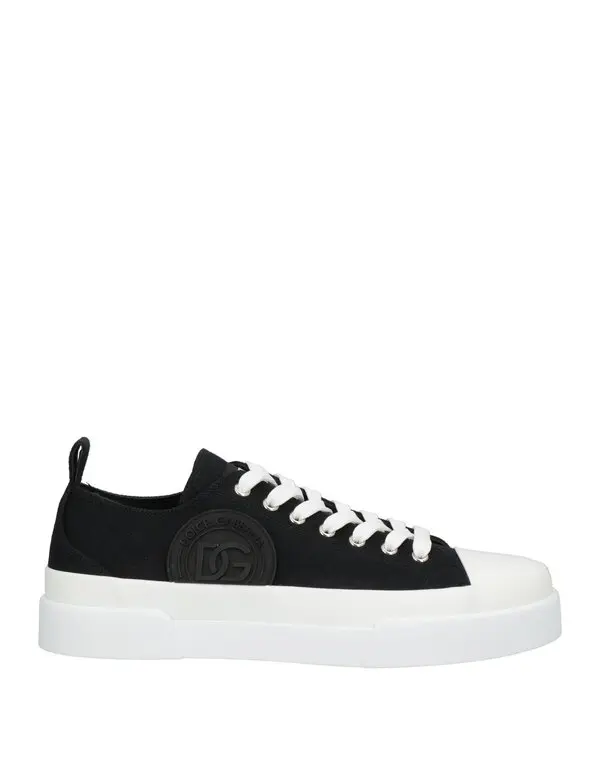 Dolce & Gabbana Cotton And Calfskin Sneakers