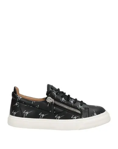 GIUSEPPE ZANOTTI Low-top Leather Sneakers - Black