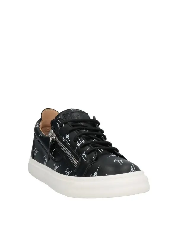 GIUSEPPE ZANOTTI Low-top Leather Sneakers - Black