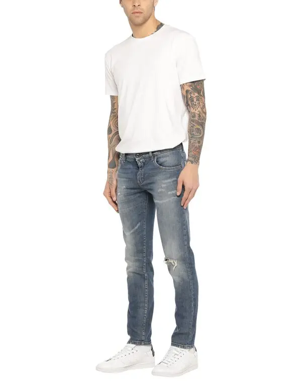 Dolce & Gabbana Cotton-blend Tapered Jeans With Calfskin Detail