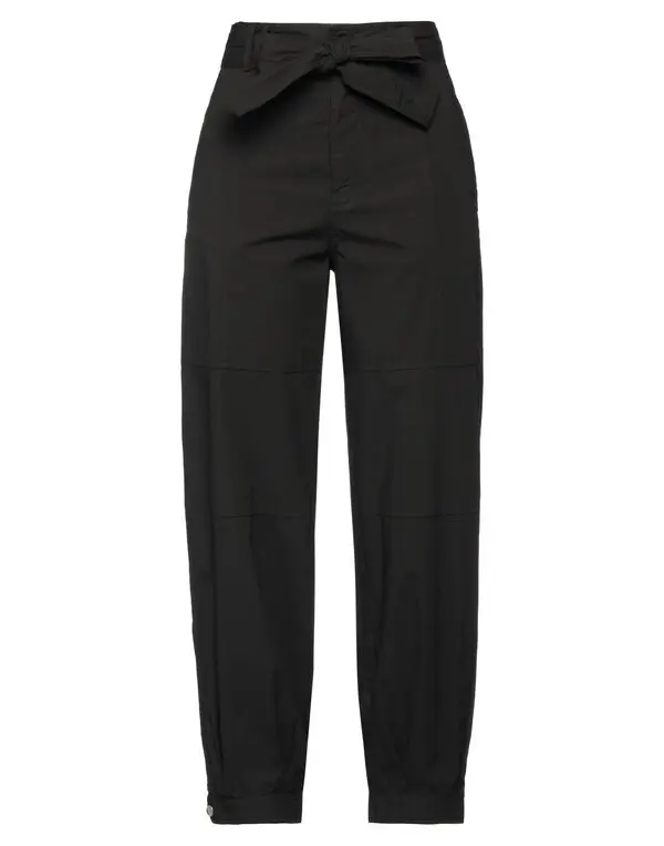 MERCI Cotton-blend Straight Leg Pants - Black