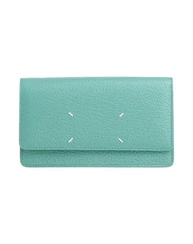 MAISON MARGIELA Textured Leather Clutch With Detachable Shoulder Strap - Blue
