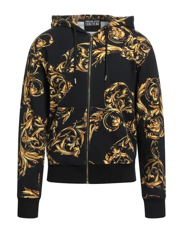 Versace Sweatshirt With Signature Print - Black