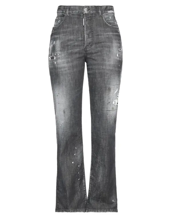 Dsquared2 Straight-leg Jeans With Distressed Details - Black