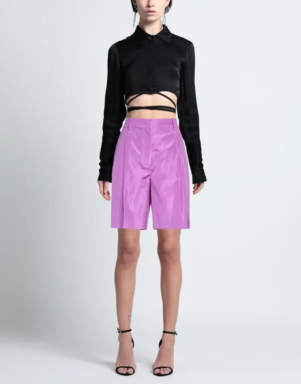 Valentino Garavani Taffeta Bermuda Shorts - Purple