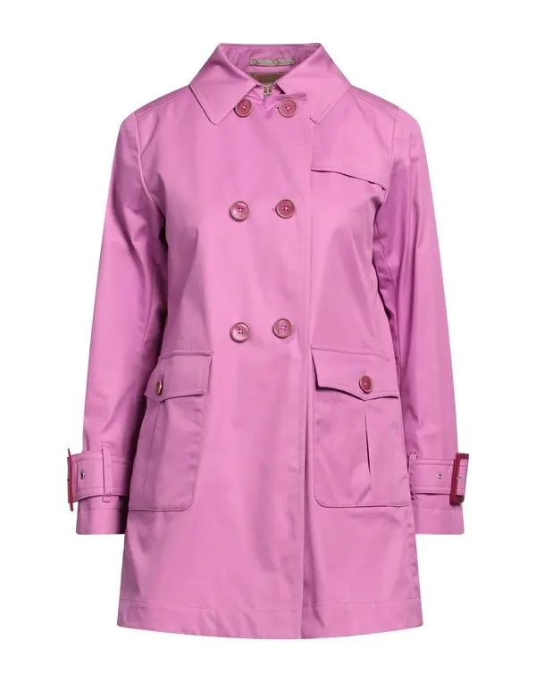 Herno Shell Trench Coat With Brand Logo - Pink