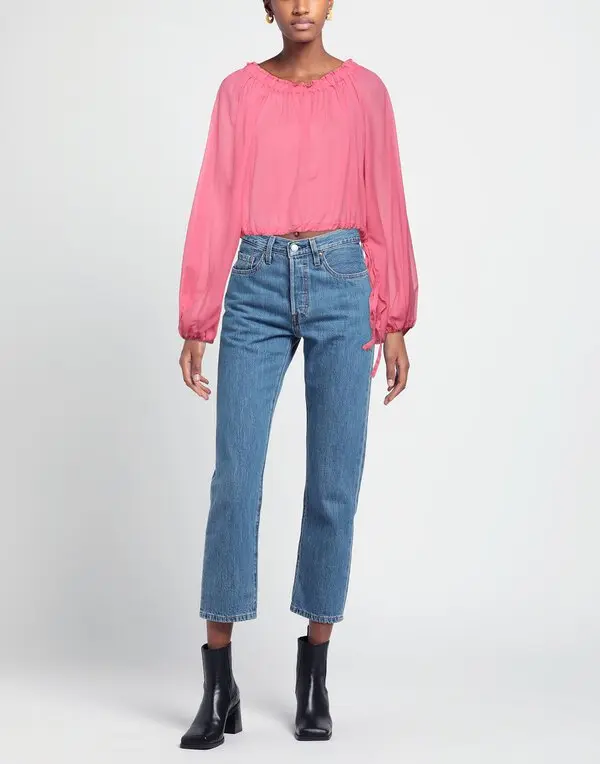 MERCI Off-the-shoulder Top - Fuchsia