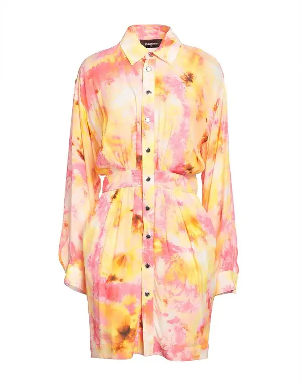 Dsquared2 Mini Shirt Dress - Apricot