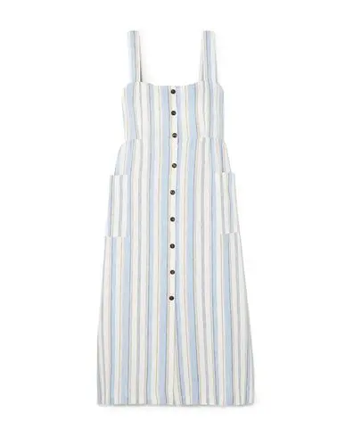 Giuliva Heritage Midi Linen Dress - Blue