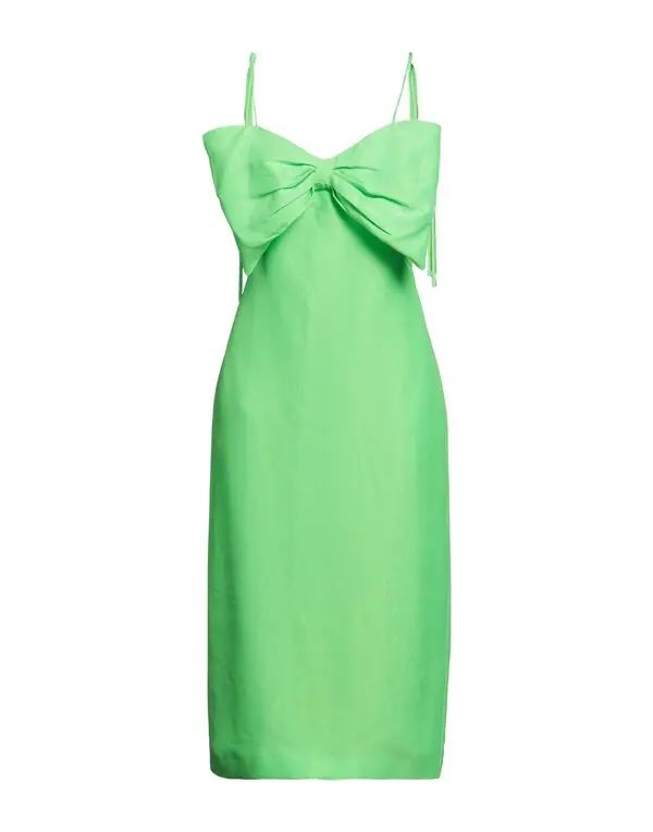 MSGM Midi Dress Lime Size Viscose